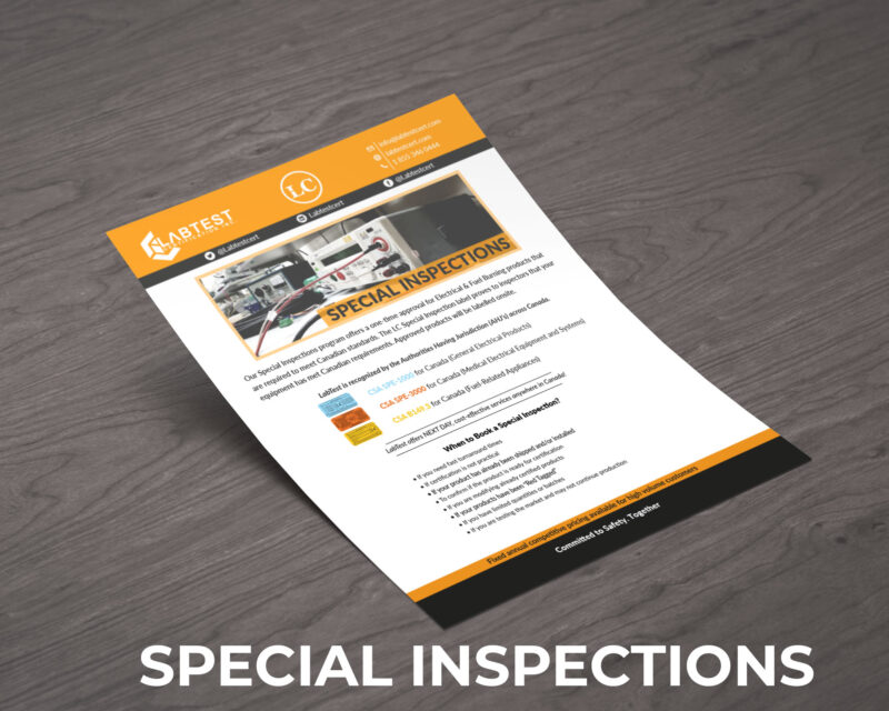 Special Inspections to CSA B149.3 - LabTest Certification Inc