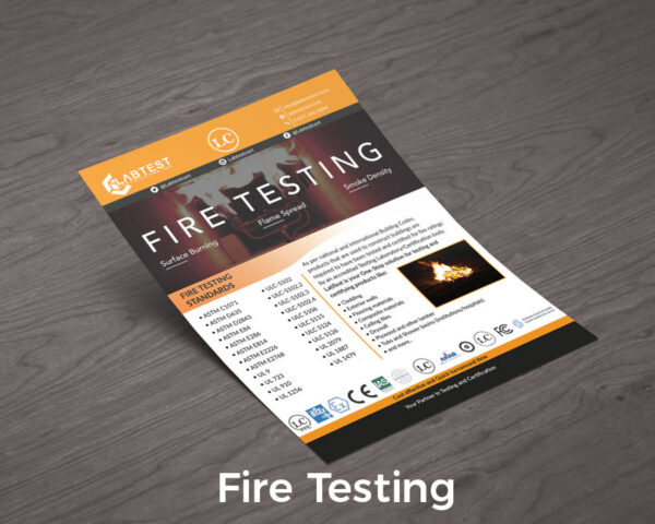 Fire Testing Services to manufacturers and distributors of materials