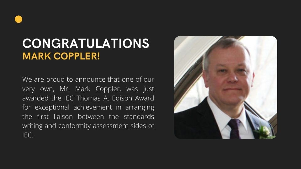 Congratulations Mark Coppler! - LabTest Certification Inc