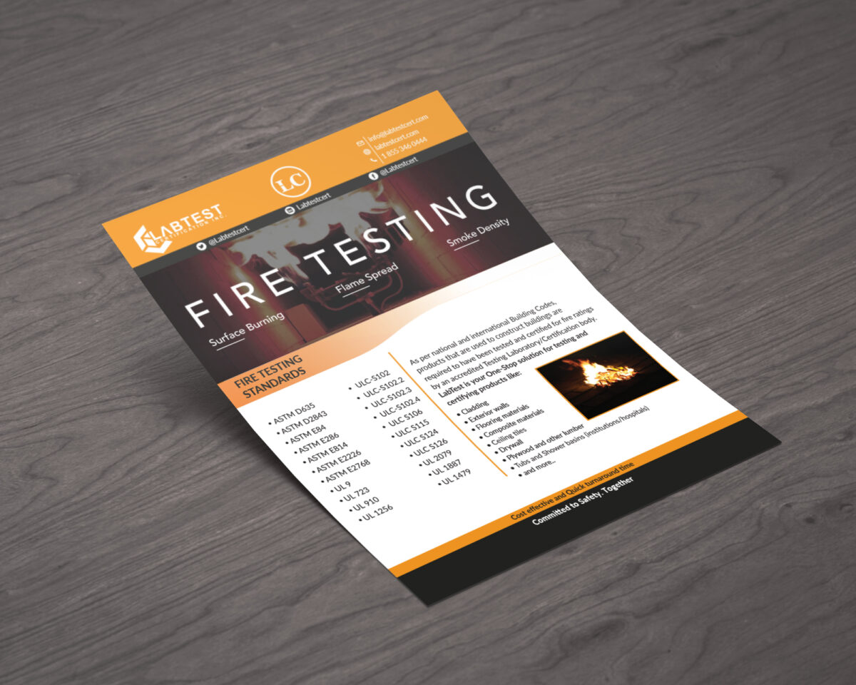 Check our Brochures - LabTest Certification Inc